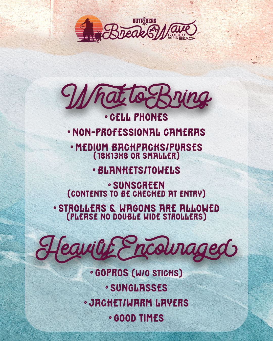 BreakaWave - Rodeo on the Beach - Outriders Present